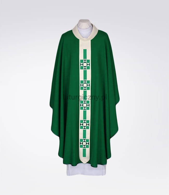 Ornat zielony z nowoczesnym haftem 1-263-31 | Sklep Liturgiczny.pl