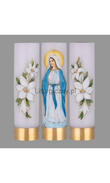 Tryptyk Maryjny - świece ołtarzowe olejowe | Sklep Liturgiczny.pl